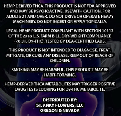 Punch Breath - THCA: 22.10% - Indica - Exotic Hemp Flower – St. Anky ...